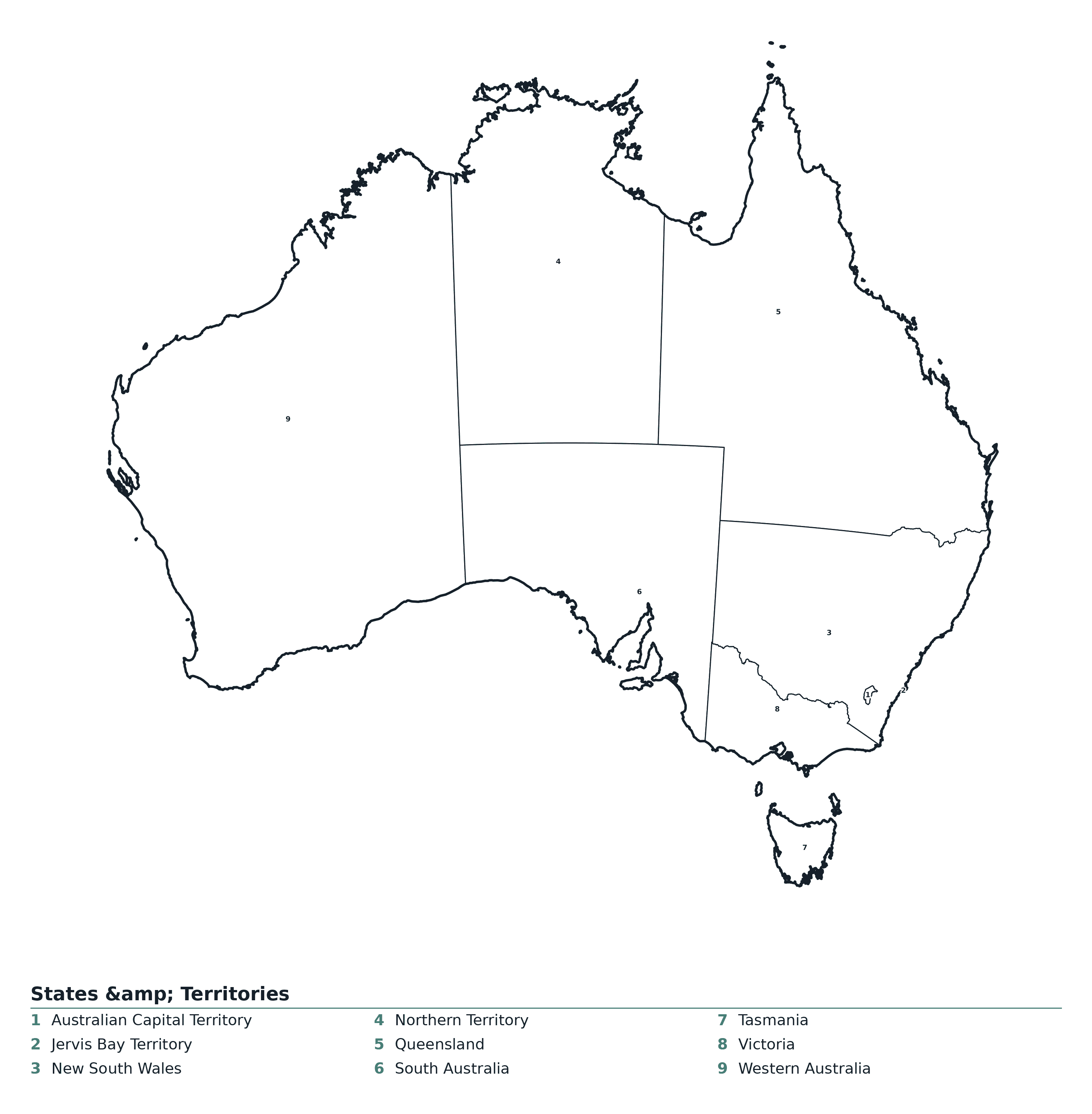Australia Blank Maps | Mappr