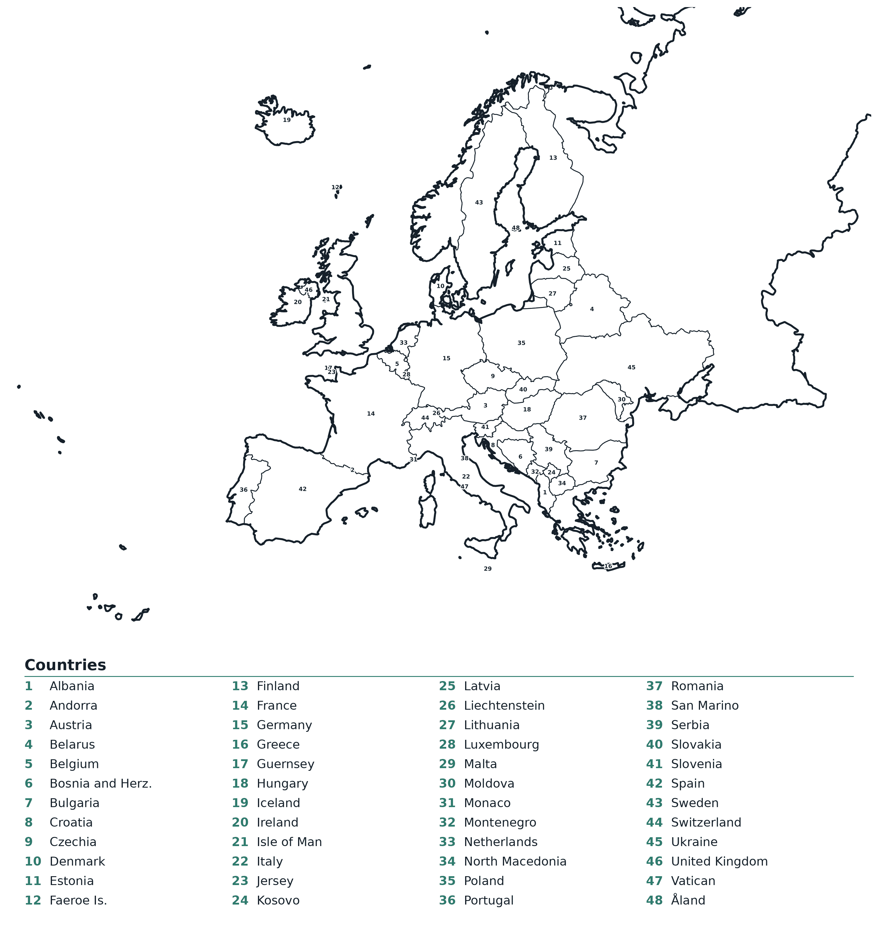 Europe Blank Maps | Mappr