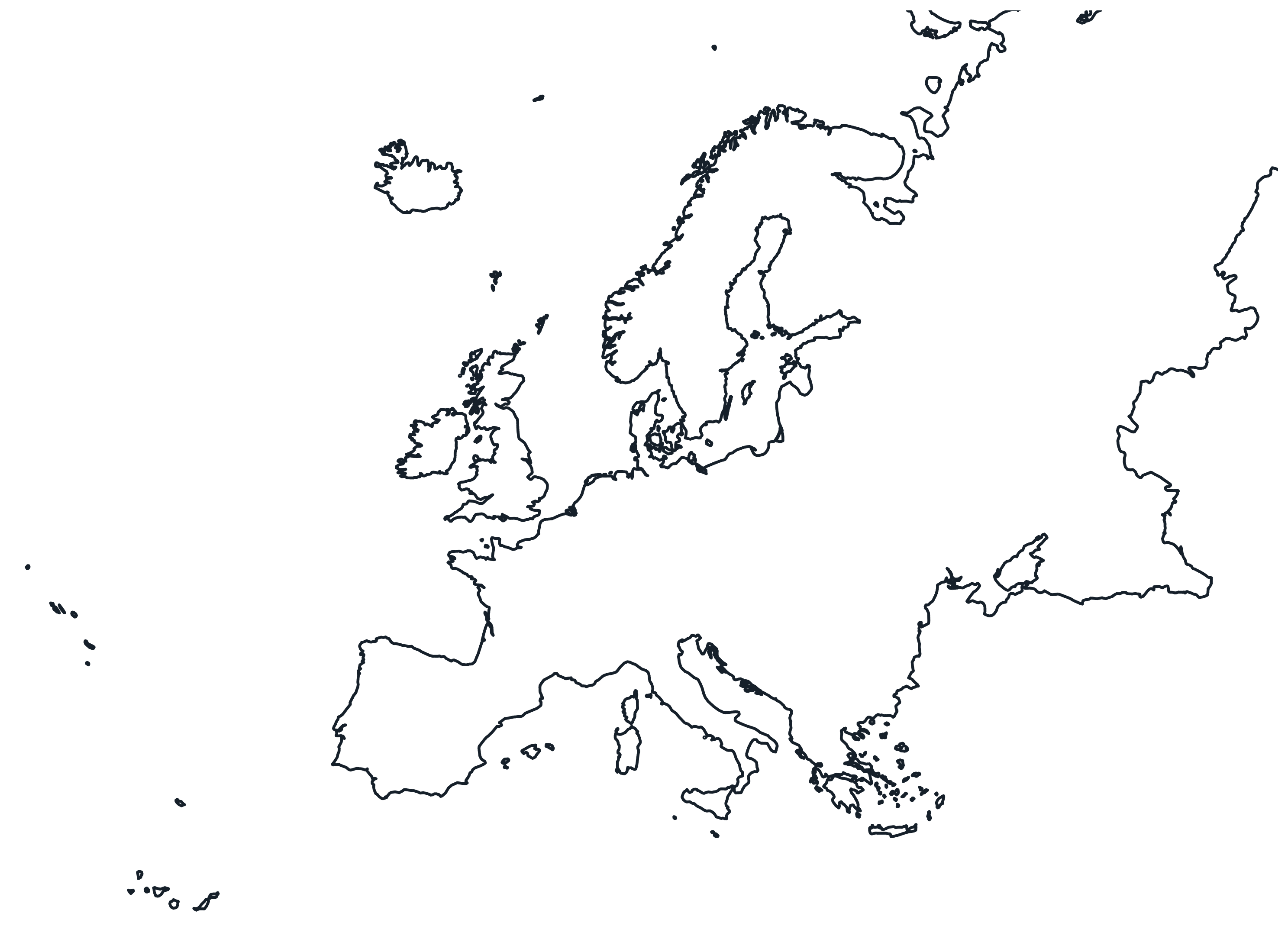 Europe Blank Maps | Mappr