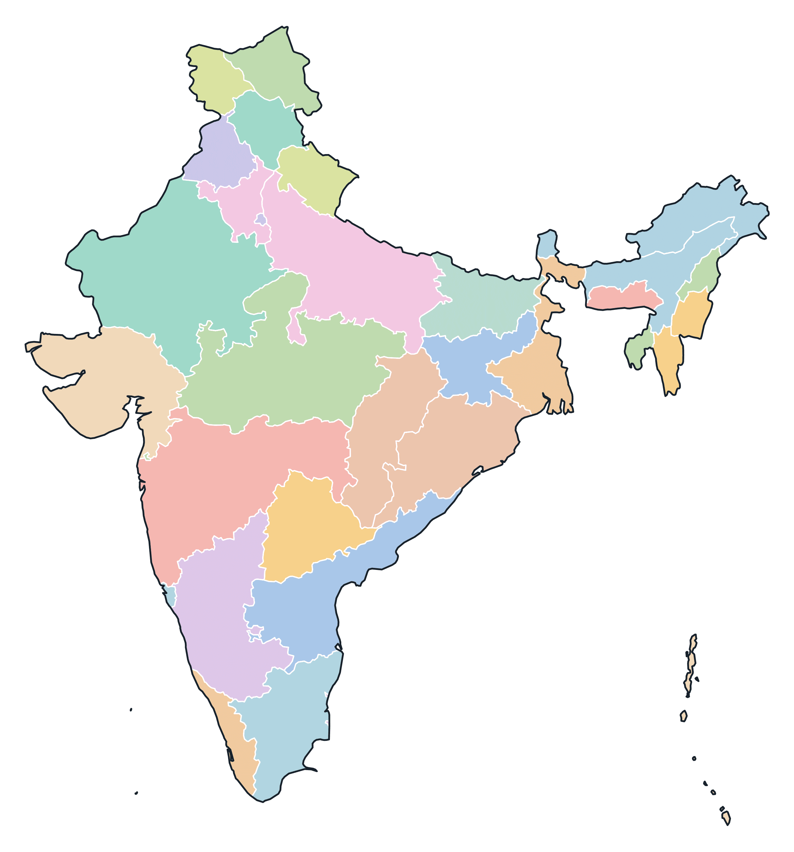 India Blank Maps | Mappr
