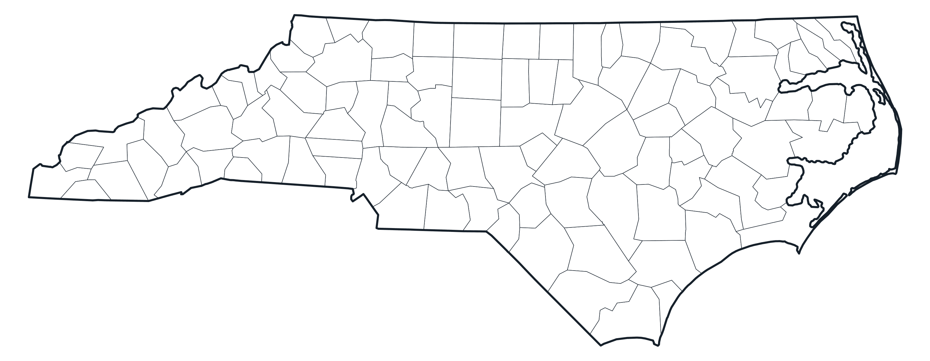 North Carolina Blank Maps | Mappr