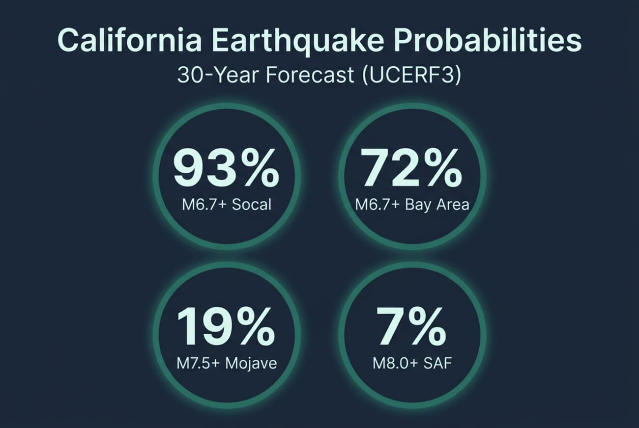San Andreas Fault Map: 93% Chance of a Major California Earthquake by ...