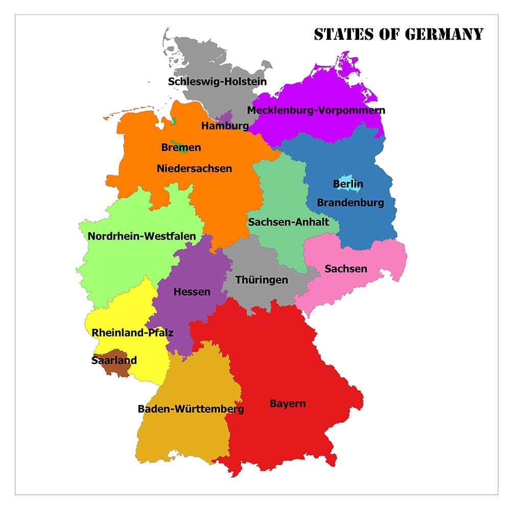 German States Map, Population, and Country Facts | Mappr