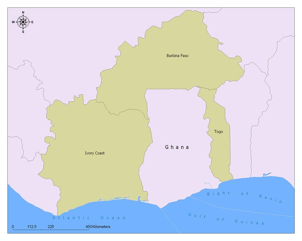 Ghana Flag Map and Meaning | Mappr