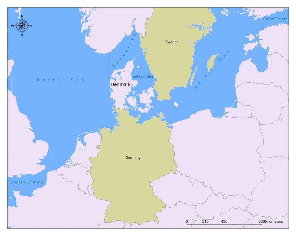 Denmark Flag Map and Meaning | Mappr