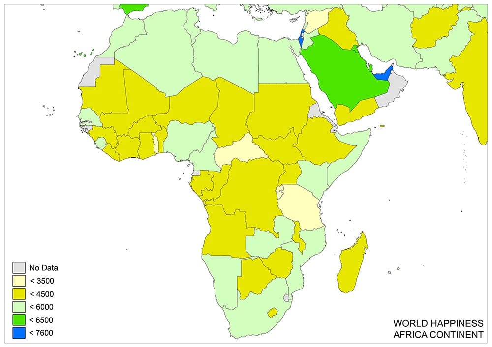 World's Happiness Map | Mappr