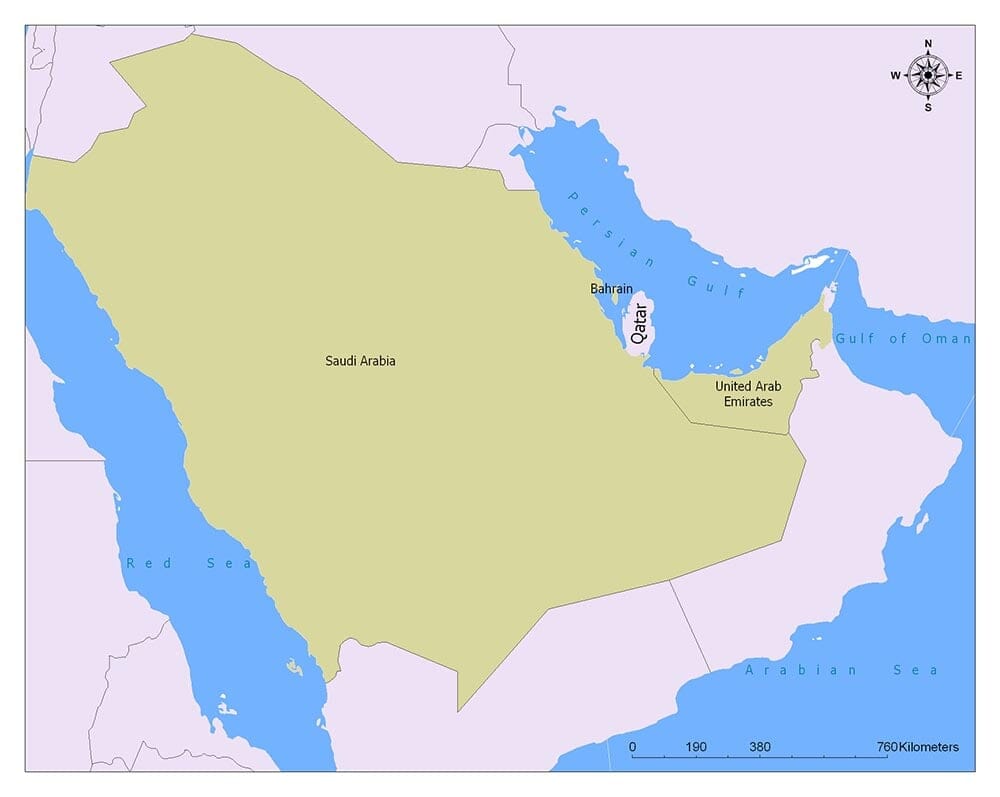 Qatar Flag Map and Meaning | Mappr