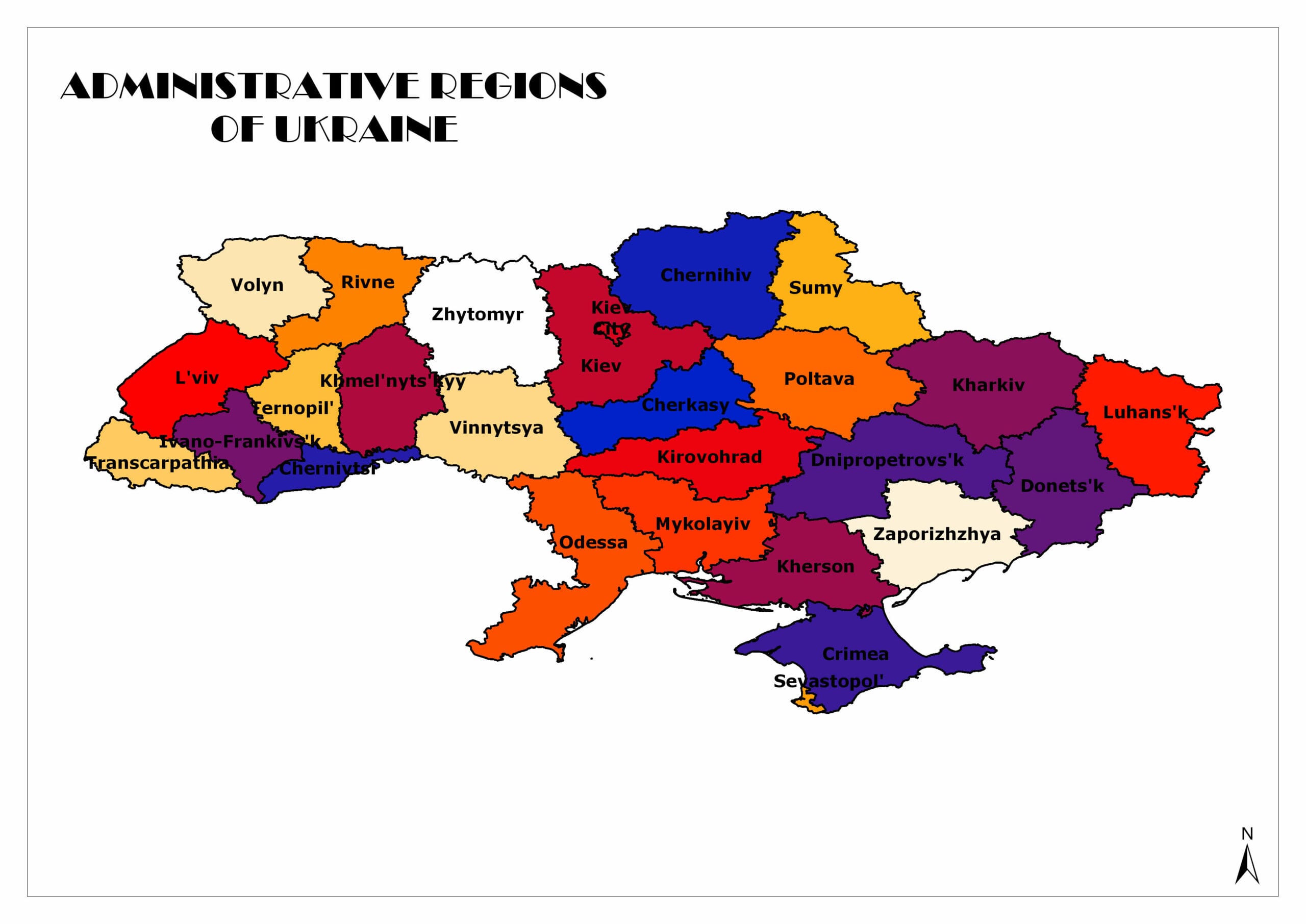 Oblasts of Ukraine (27 Administrative Regions) | Mappr
