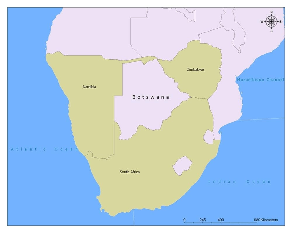 Botswana Flag Map and Meaning | Mappr