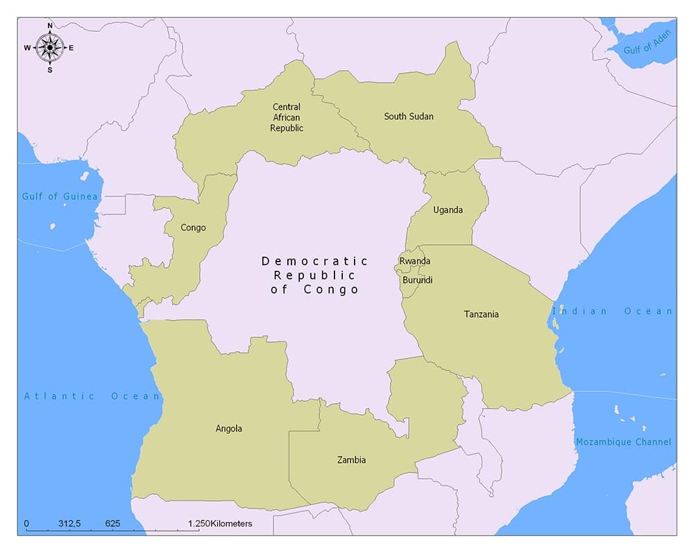 The Democratic Republic of Congo Flag Map and Meaning | Mappr