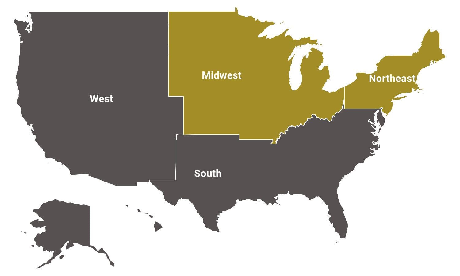 5 US Regions Map and Facts | Mappr