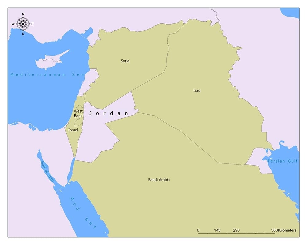 Jordan Flag Map and Meaning | Mappr