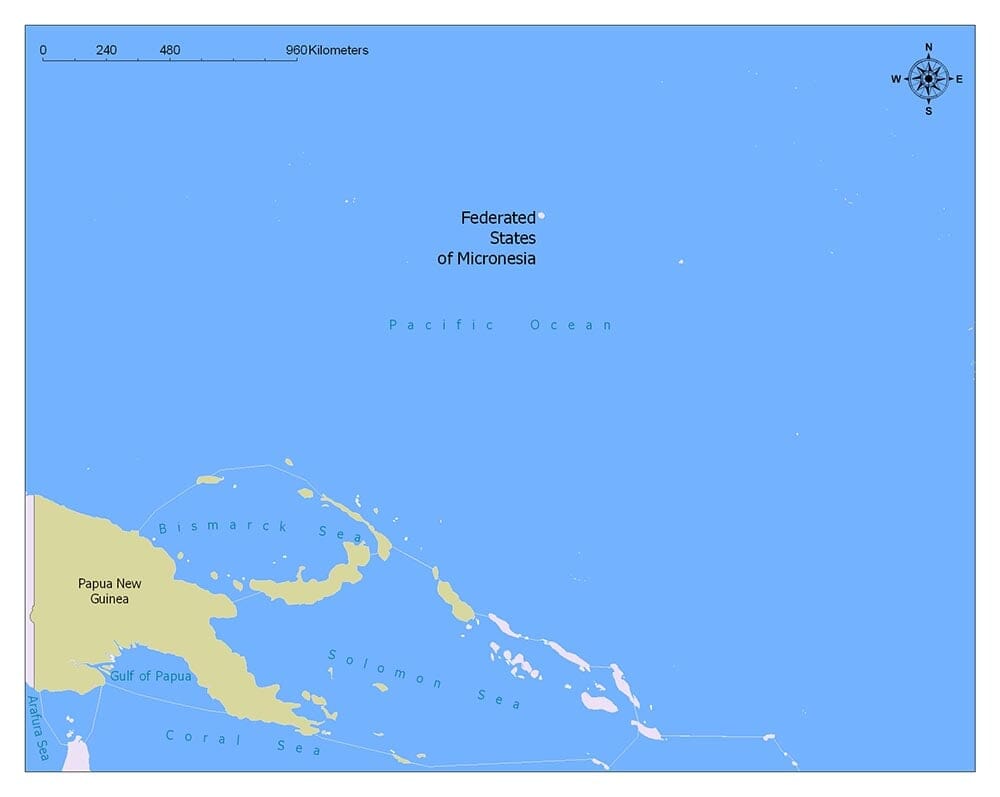 Federal States of Micronesia Flag Map and Meaning | Mappr