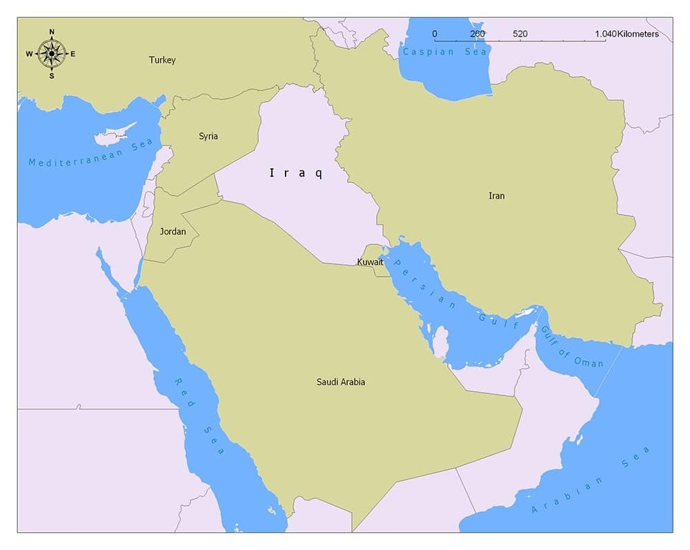 Iraq Flag Map and Meaning | Mappr