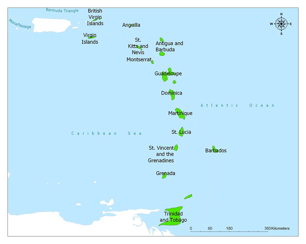Antilles/Greater Antilles and Lesser Antilles/Antilles Map | Mappr