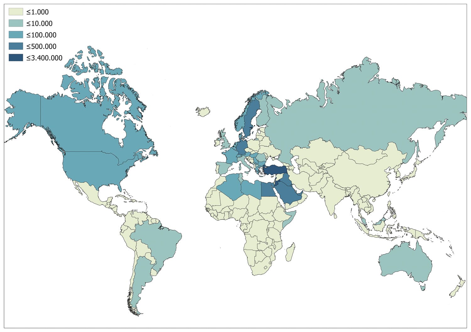 Immigration in the World | Mappr