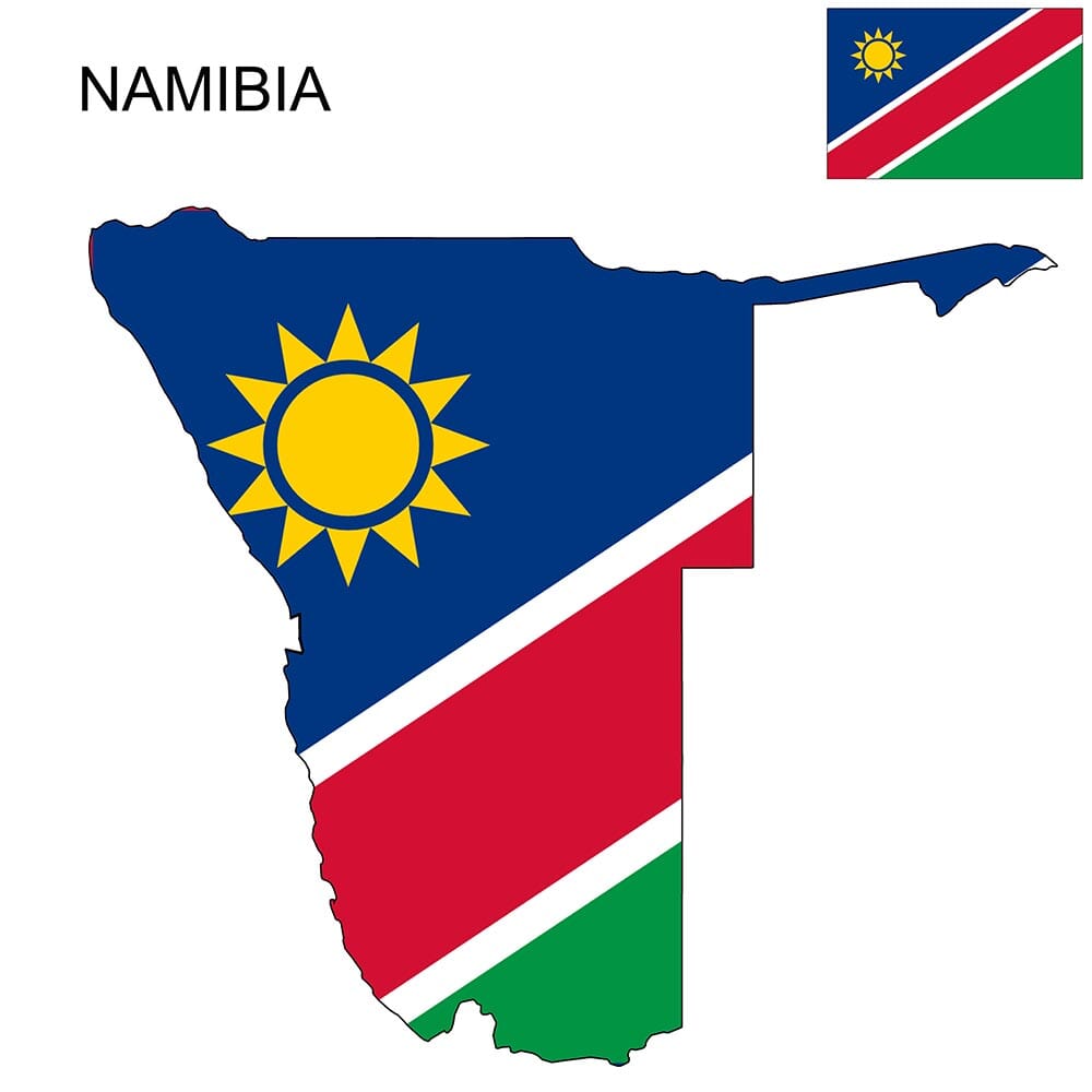 Namibia Flag Map and Meaning | Mappr