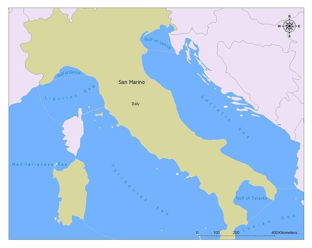 San Marino Flag Map and Meaning | Mappr