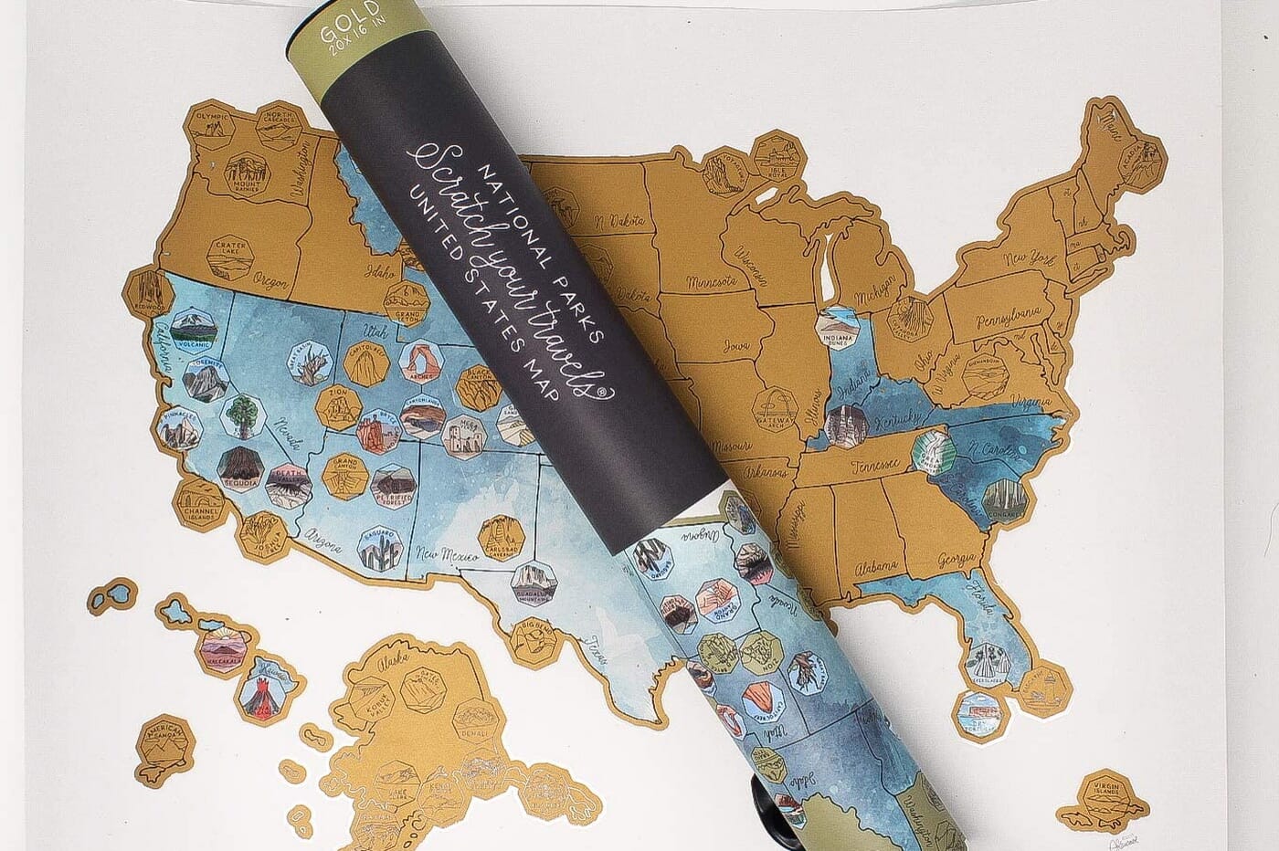 The 10 Best National Parks Scratch Off Maps | Mappr