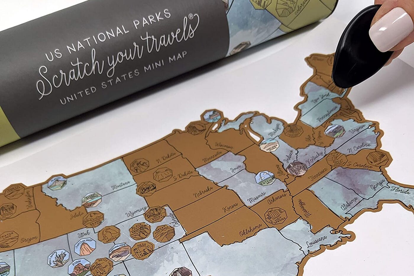 The 10 Best National Parks Scratch Off Maps | Mappr