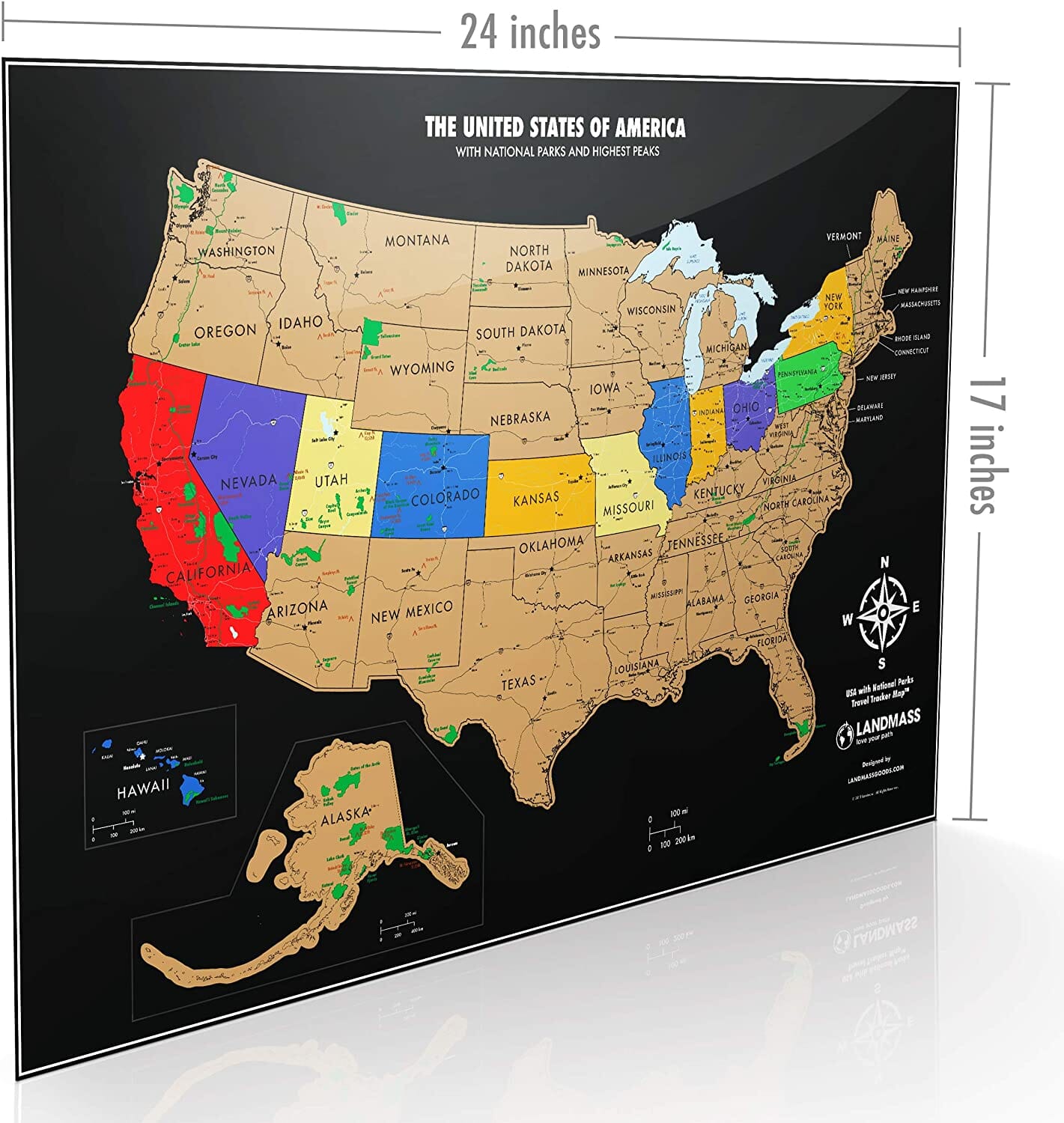 The 10 Best National Parks Scratch Off Maps | Mappr