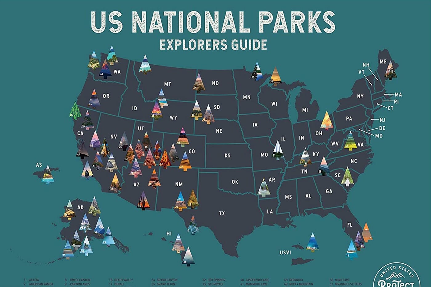 The 10 Best National Parks Scratch Off Maps | Mappr