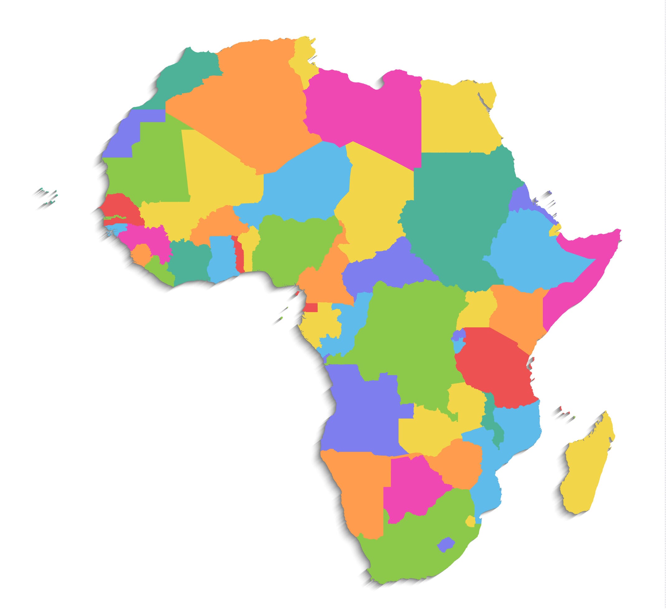 Africa Blank Maps | Mappr