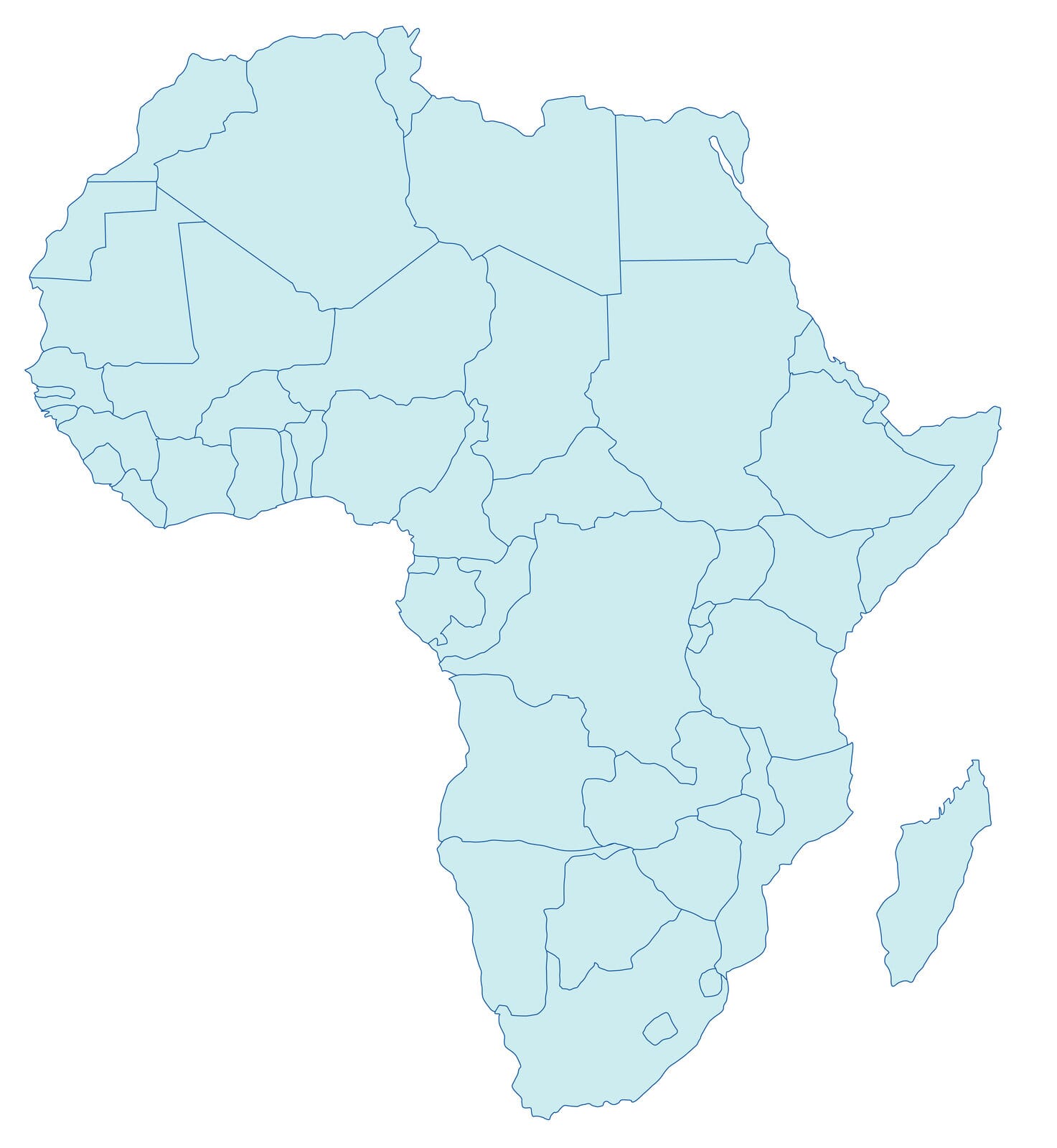 Africa Blank Maps | Mappr