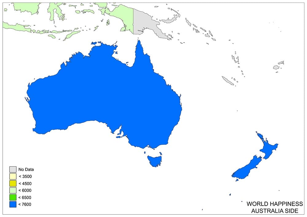 World's Happiness Map | Mappr