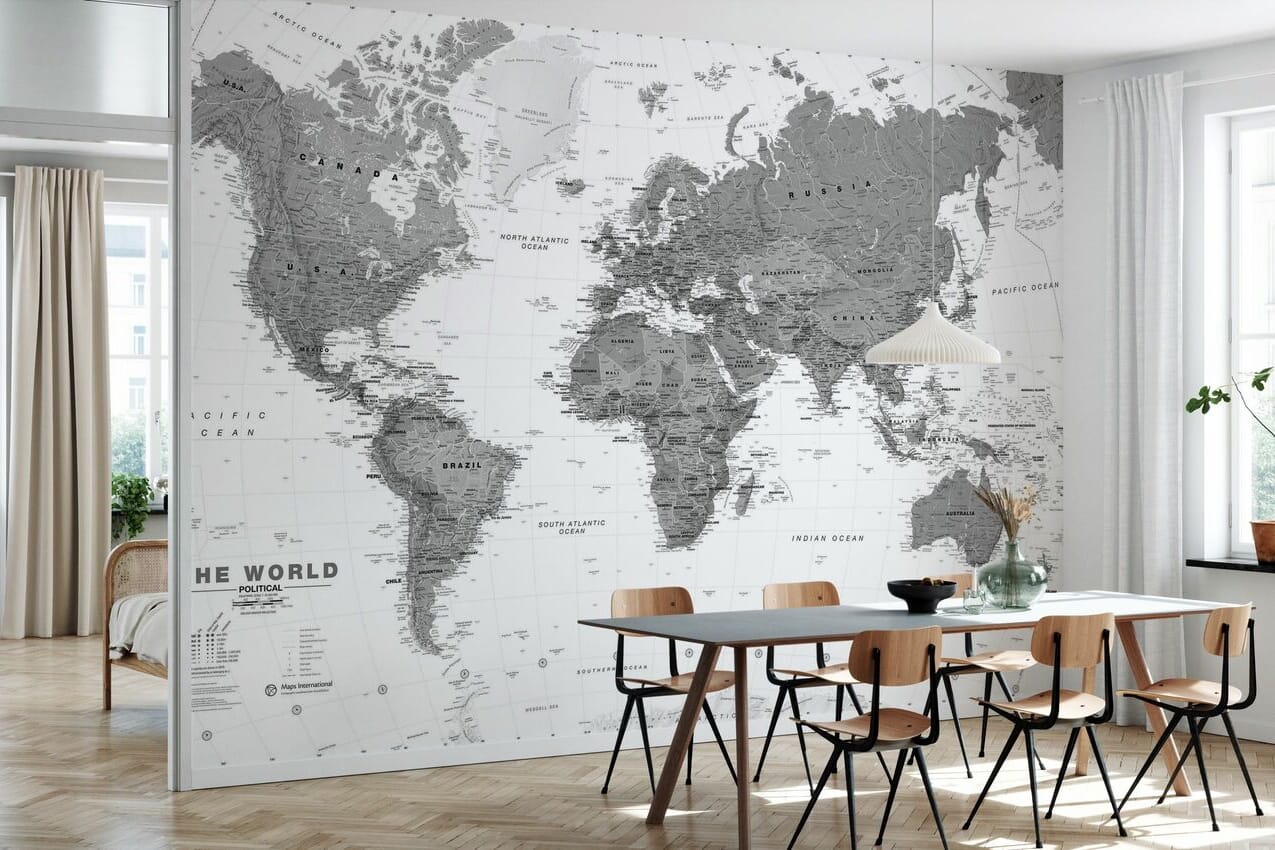 12 Best World Map Wall Art Options | Mappr