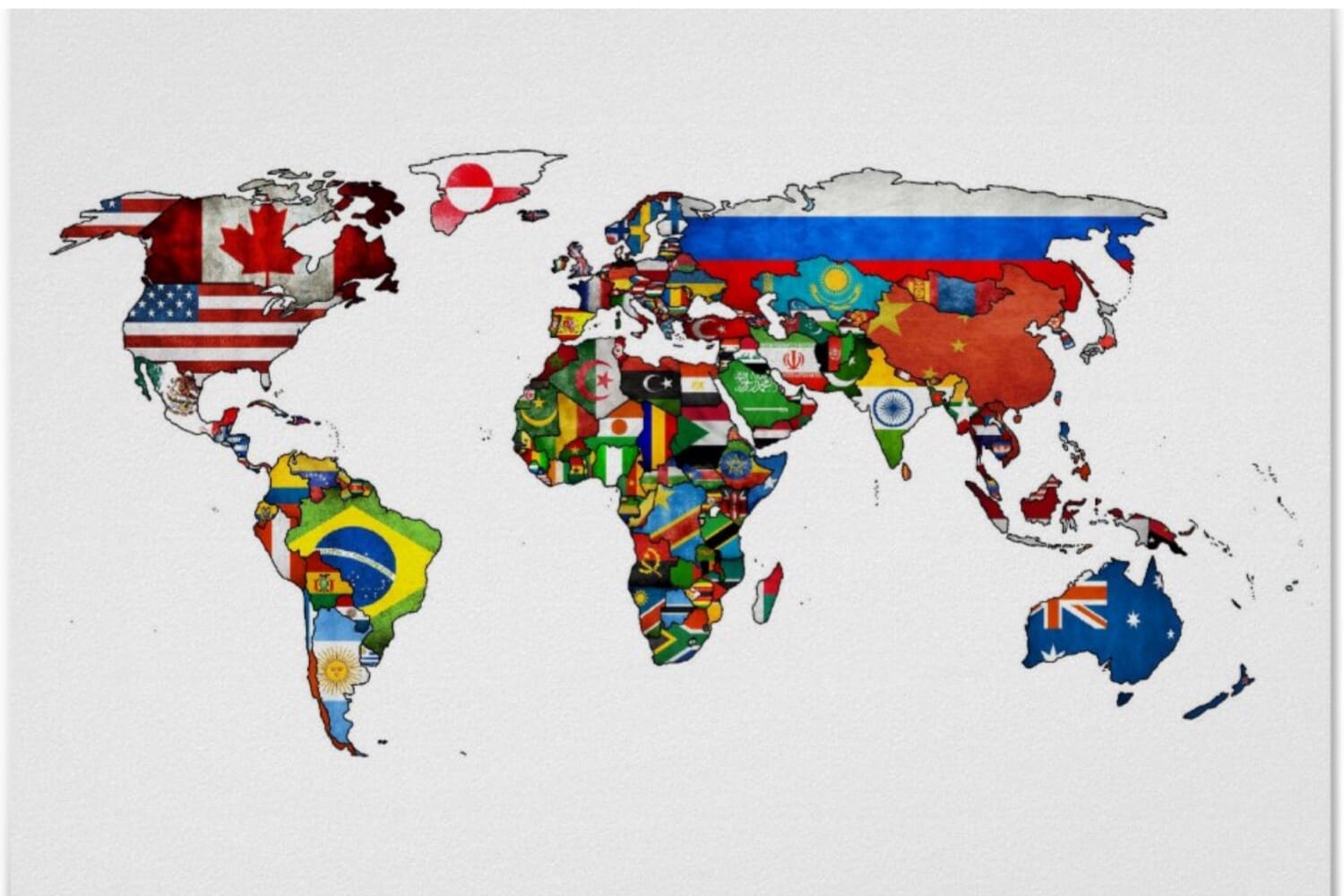 12 Best World Map Wall Art Options | Mappr