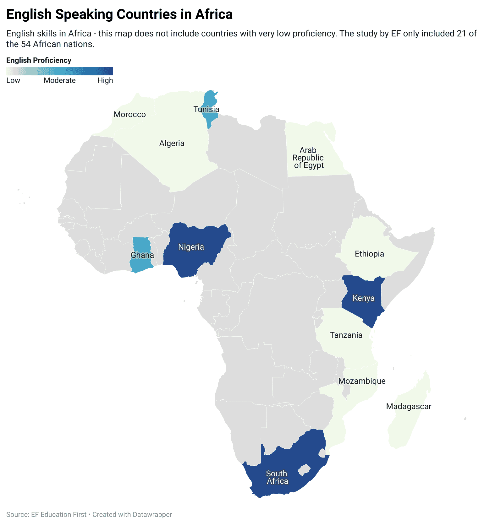 English Speaking Countries in Africa | Mappr
