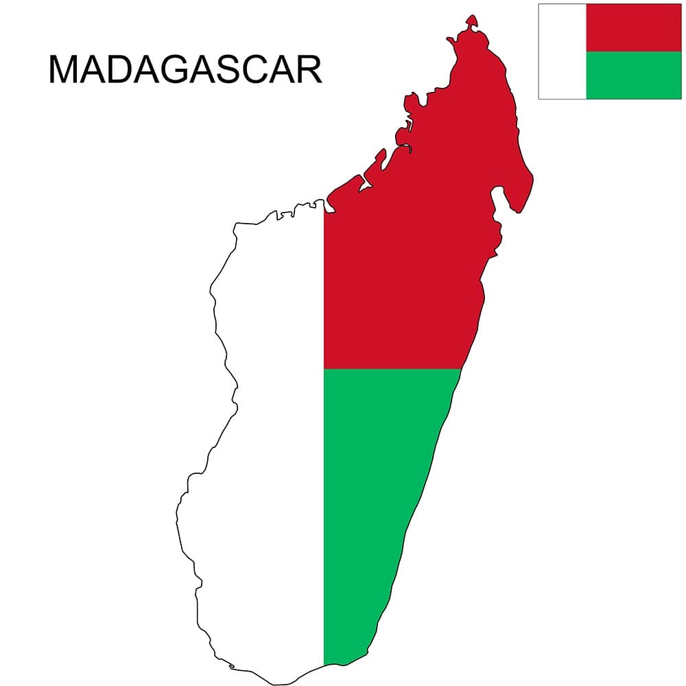 Madagascar Flag Map and Meaning | Mappr
