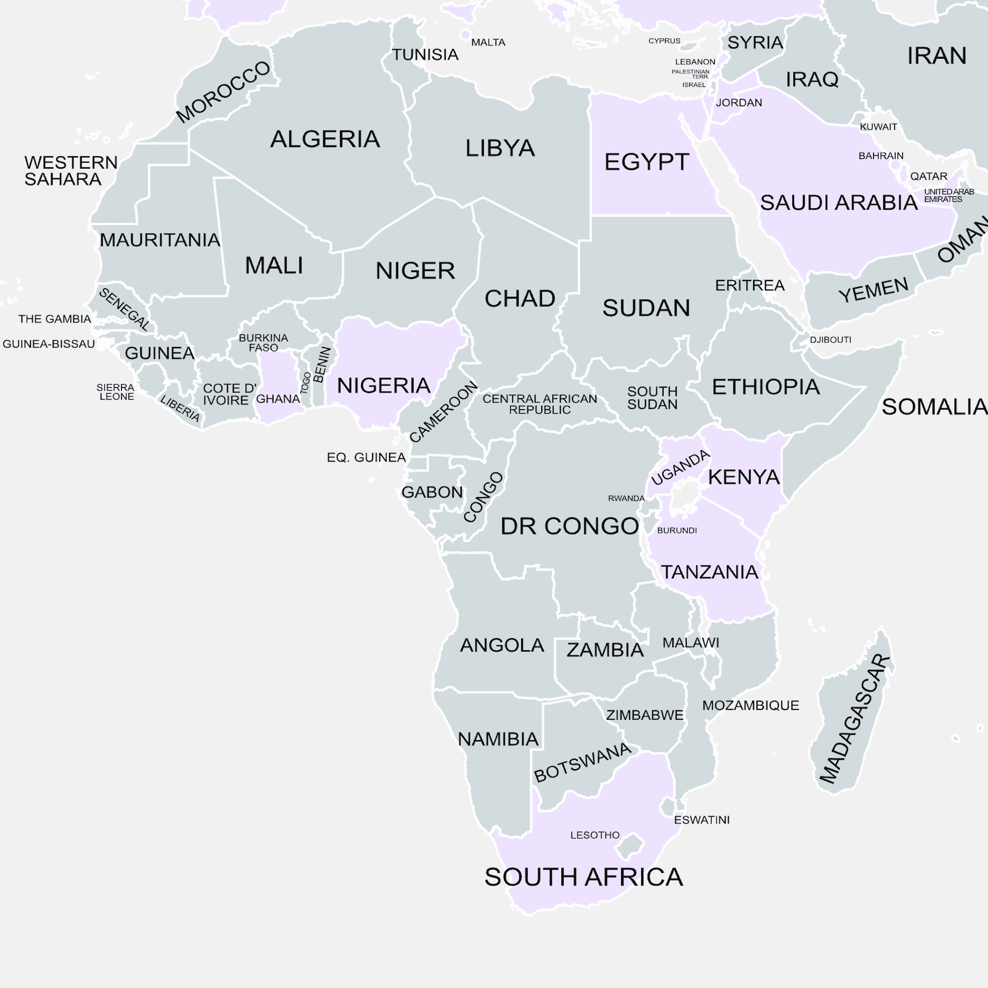Countries with UBER in 2023 | Mappr