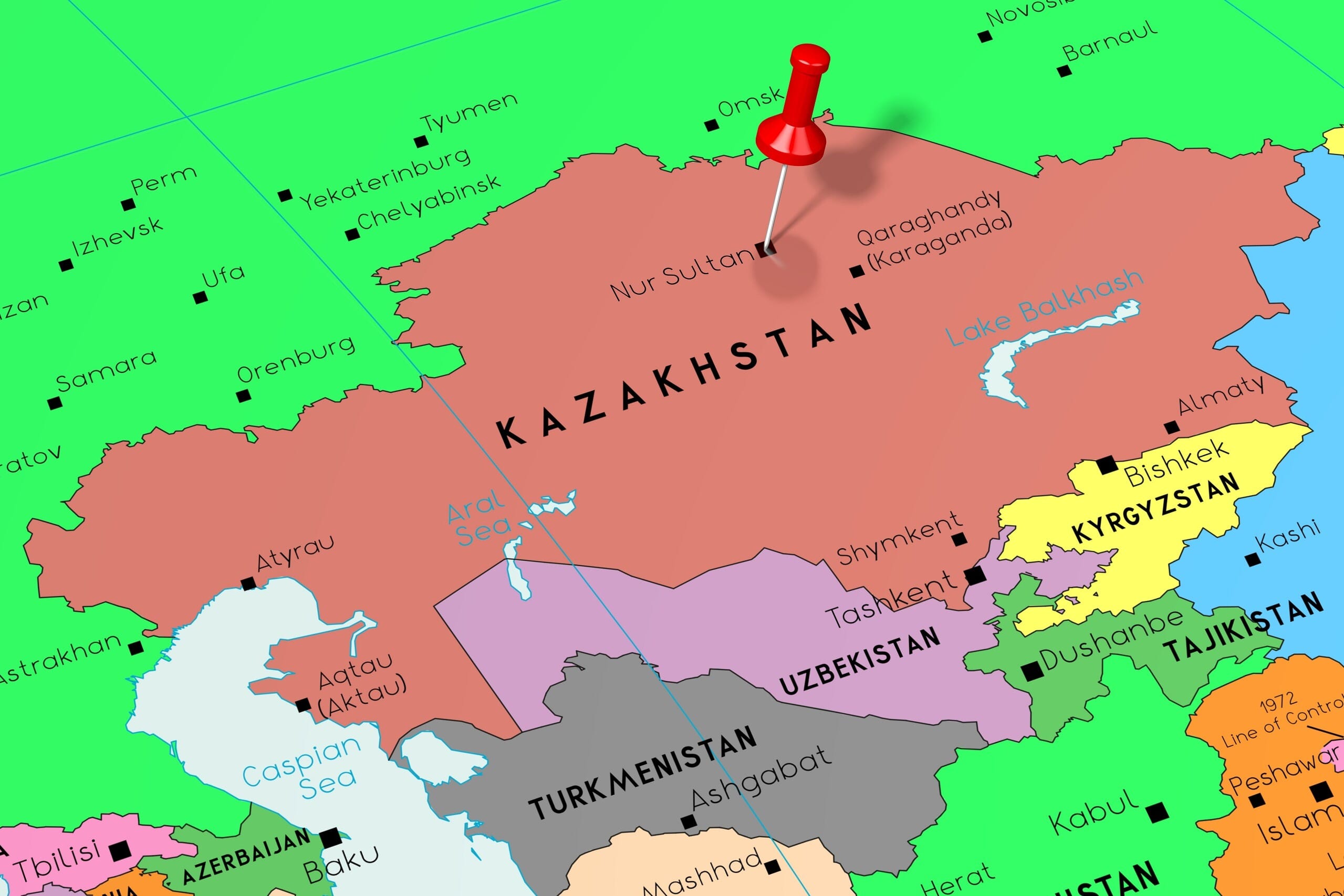 What is the Capital of Kazakhstan? | Mappr