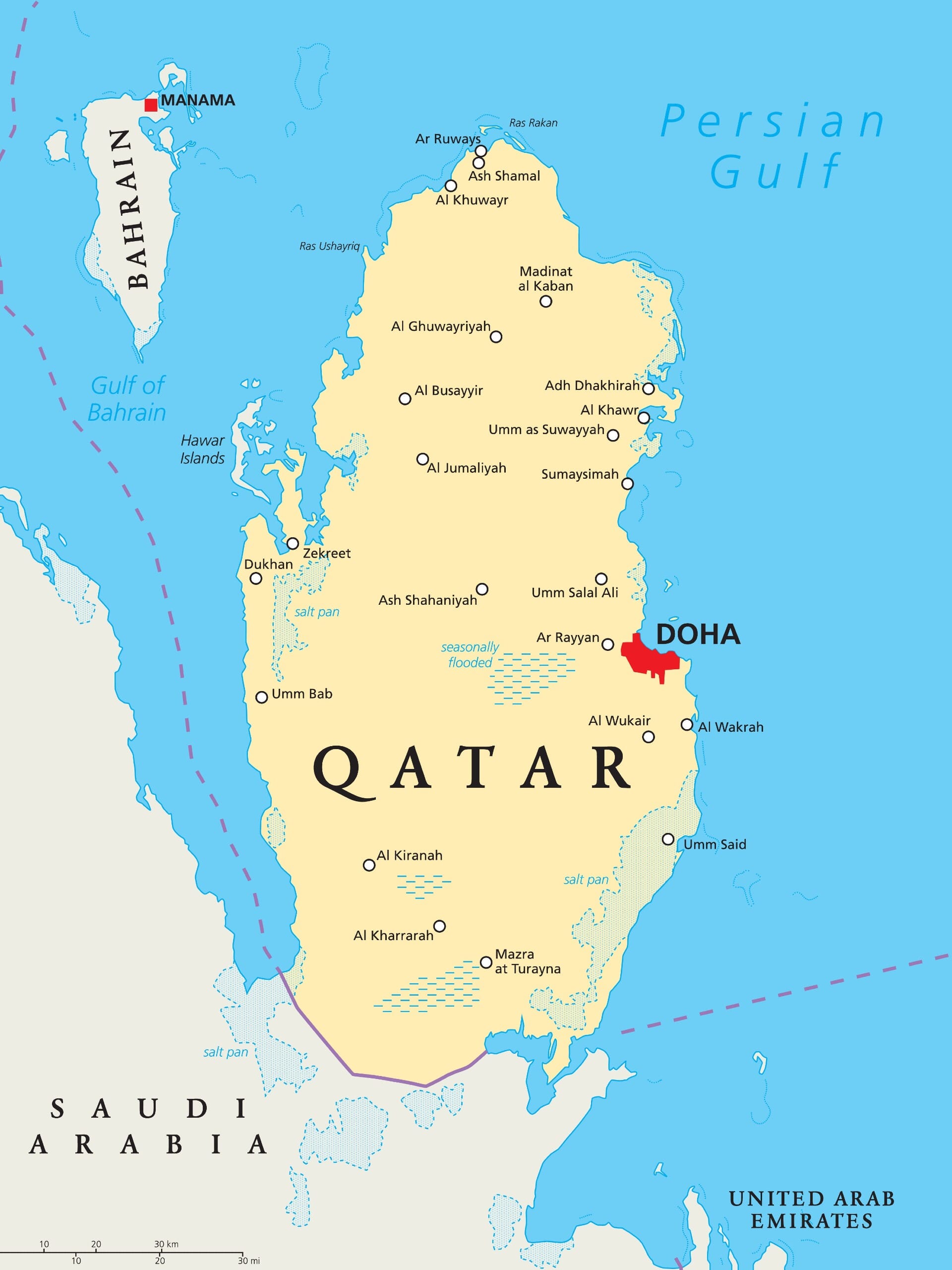 What is the Capital of Qatar | Mappr