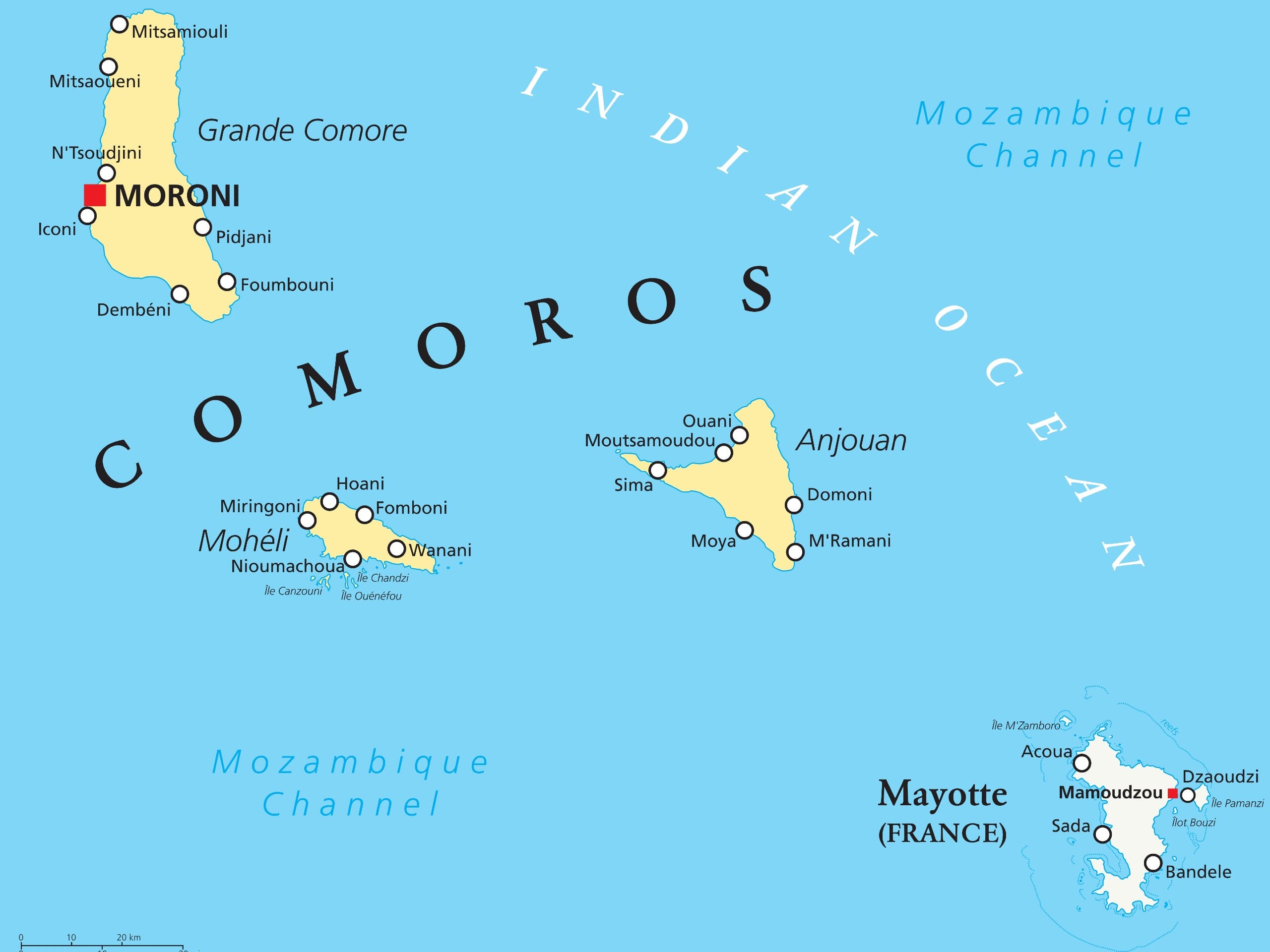 What is the Capital of Comoros? | Mappr