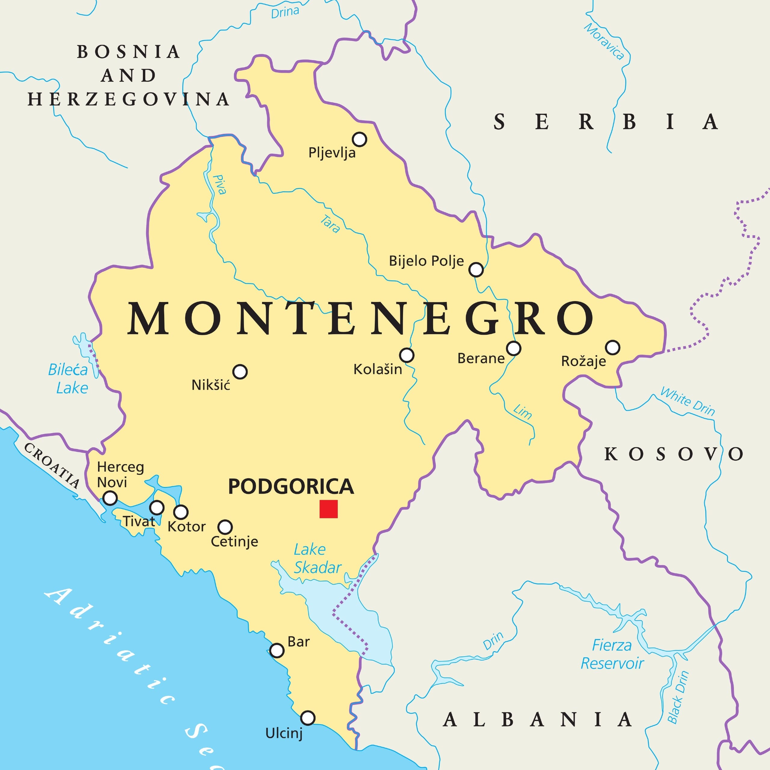 What is the Capital of Montenegro? | Mappr