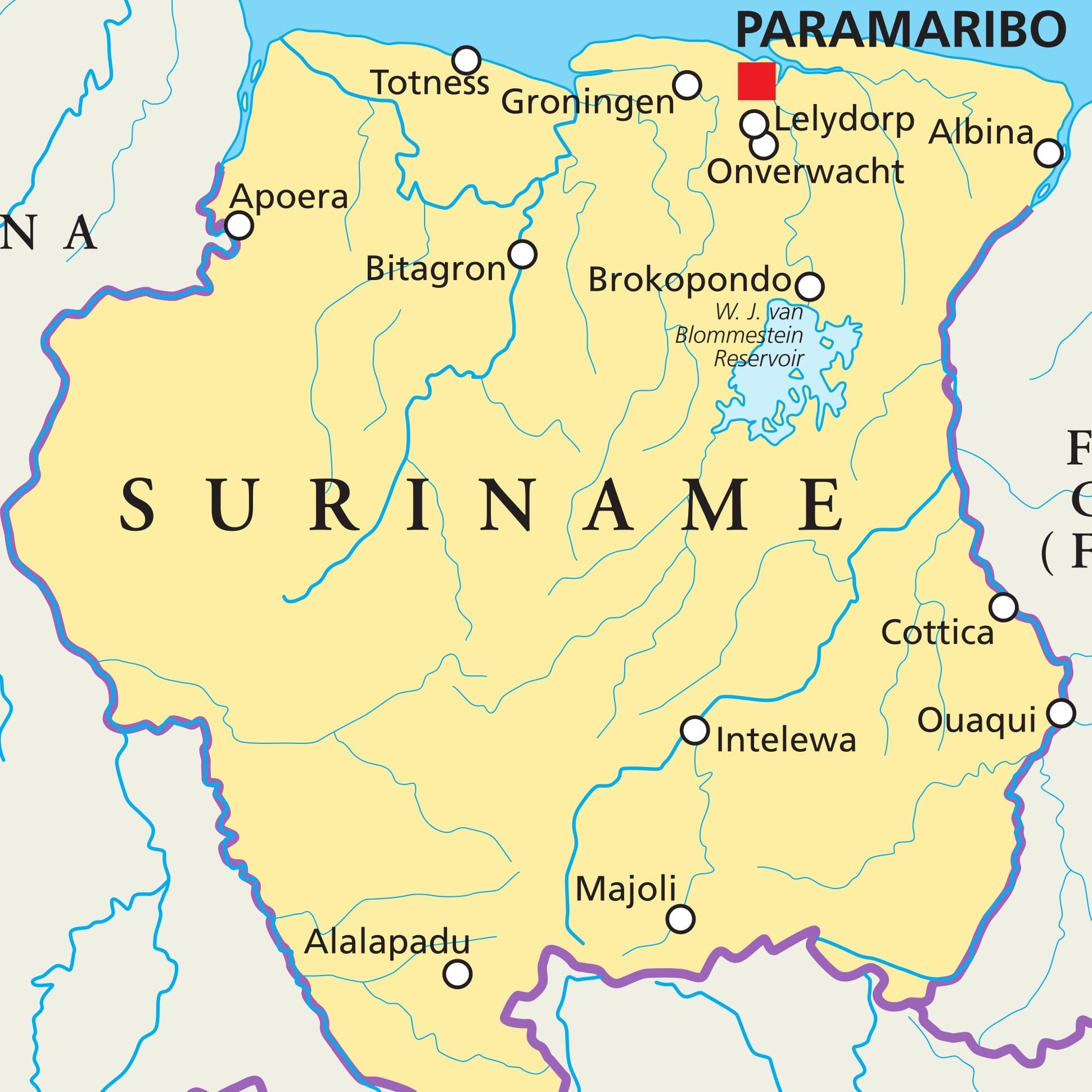 What Is The Capital Of Suriname Mappr