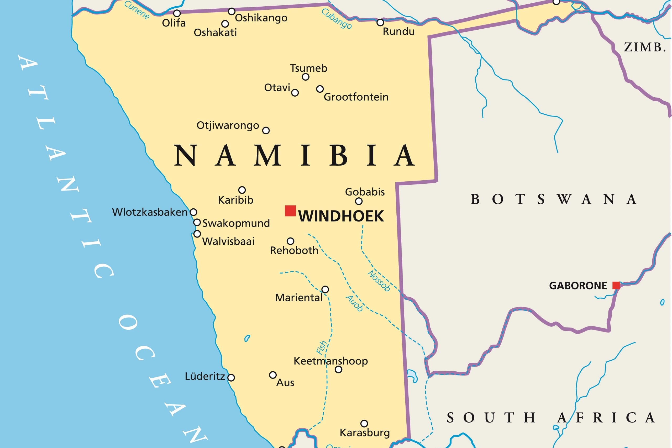 What is the Capital of Namibia? | Mappr
