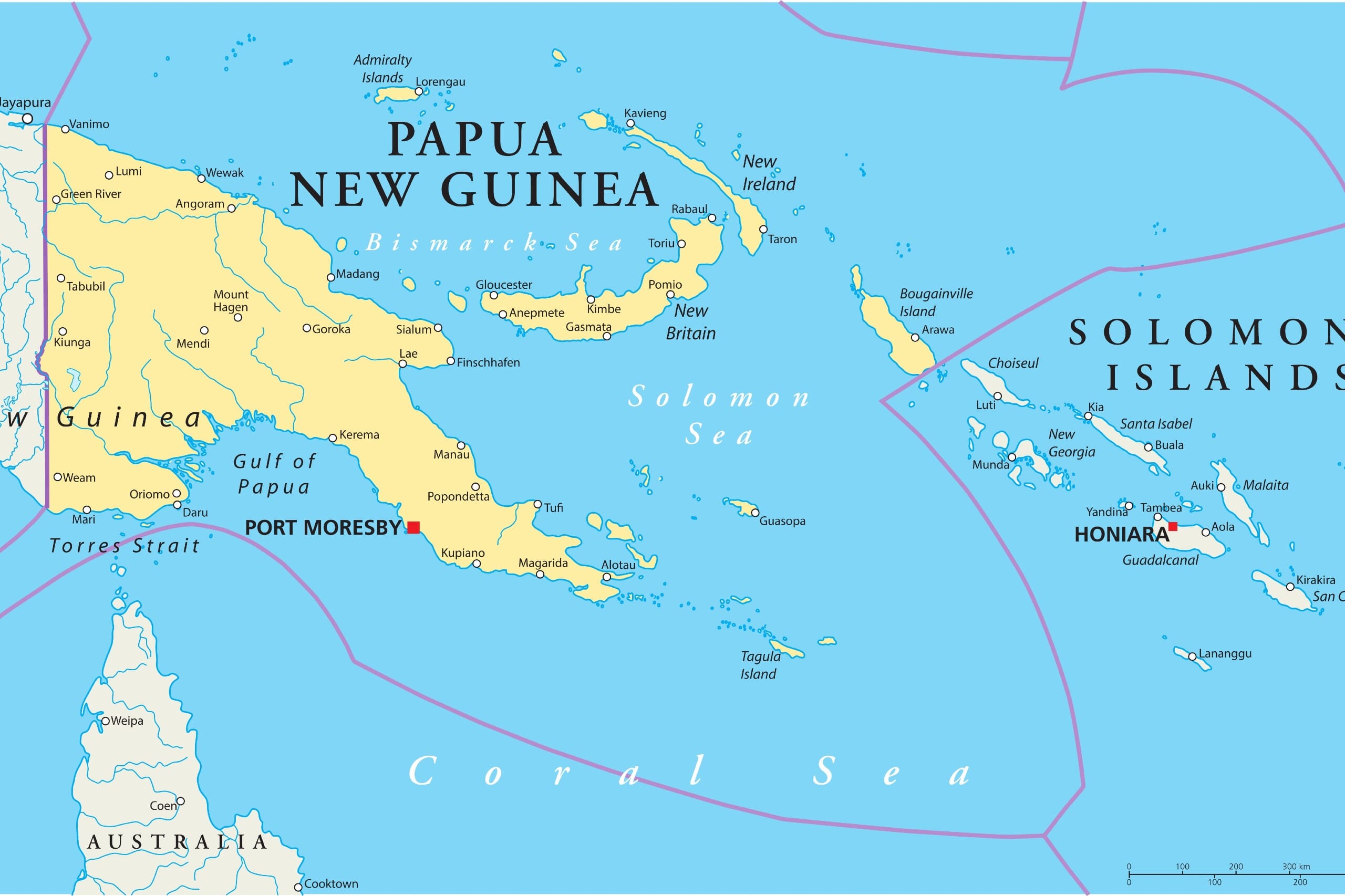 What is the Capital of Papua New Guinea? | Mappr