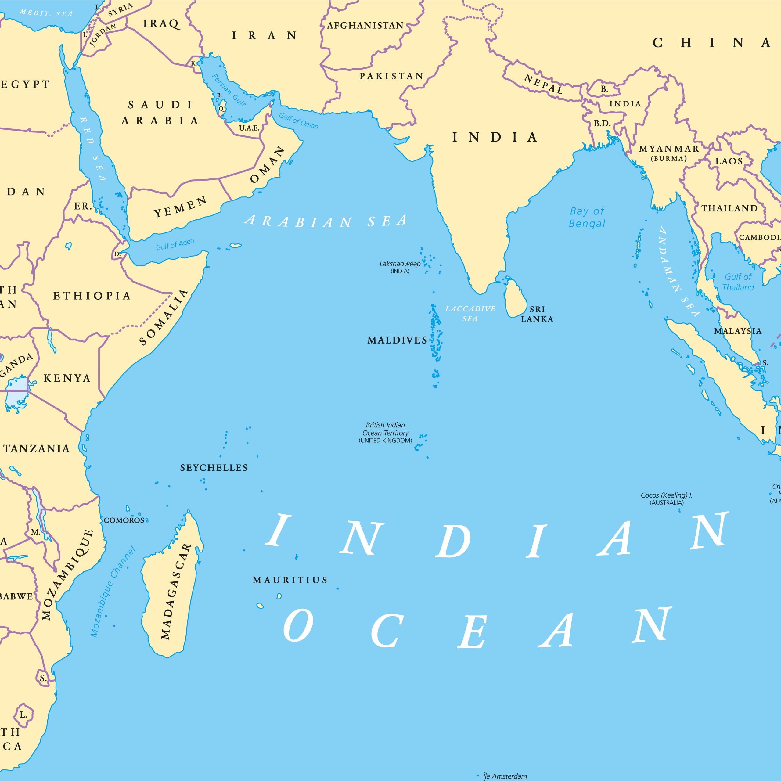 Arabian Sea Map: Countries and Facts | Mappr