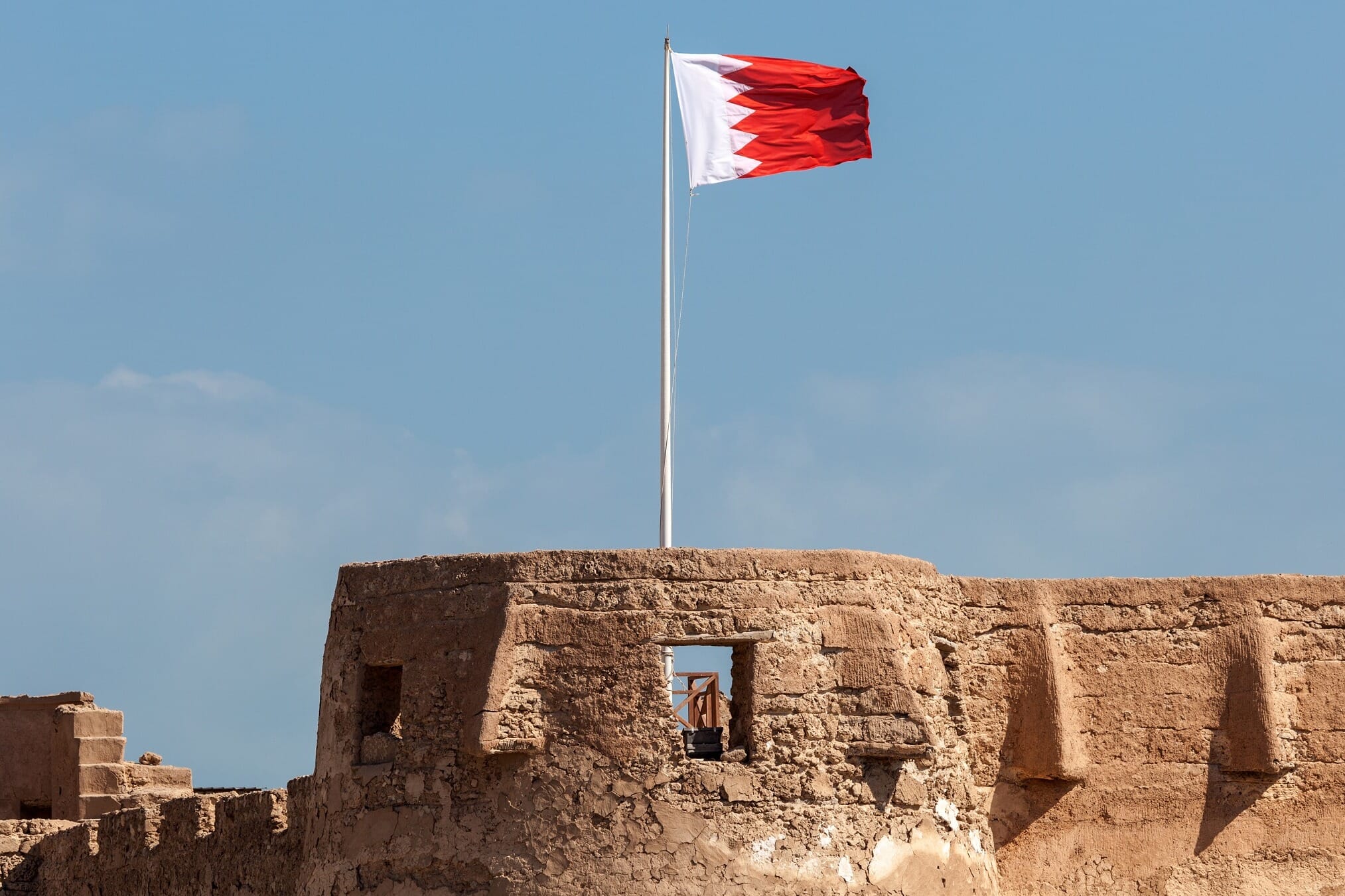 Flag Of Bahrain The Symbol Of Strength