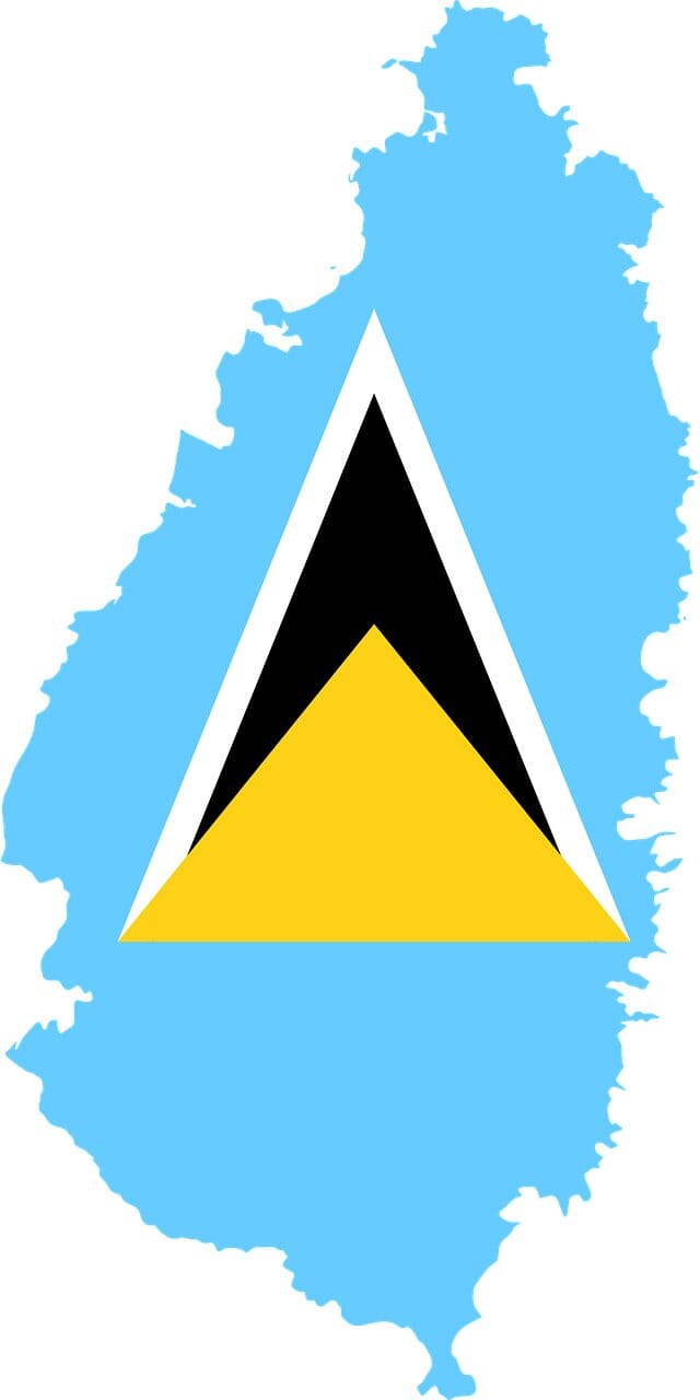 🇱🇨 Saint Lucia Flag Unveiled: Colors, Meaning, Coat of Arms, Flag Map ...