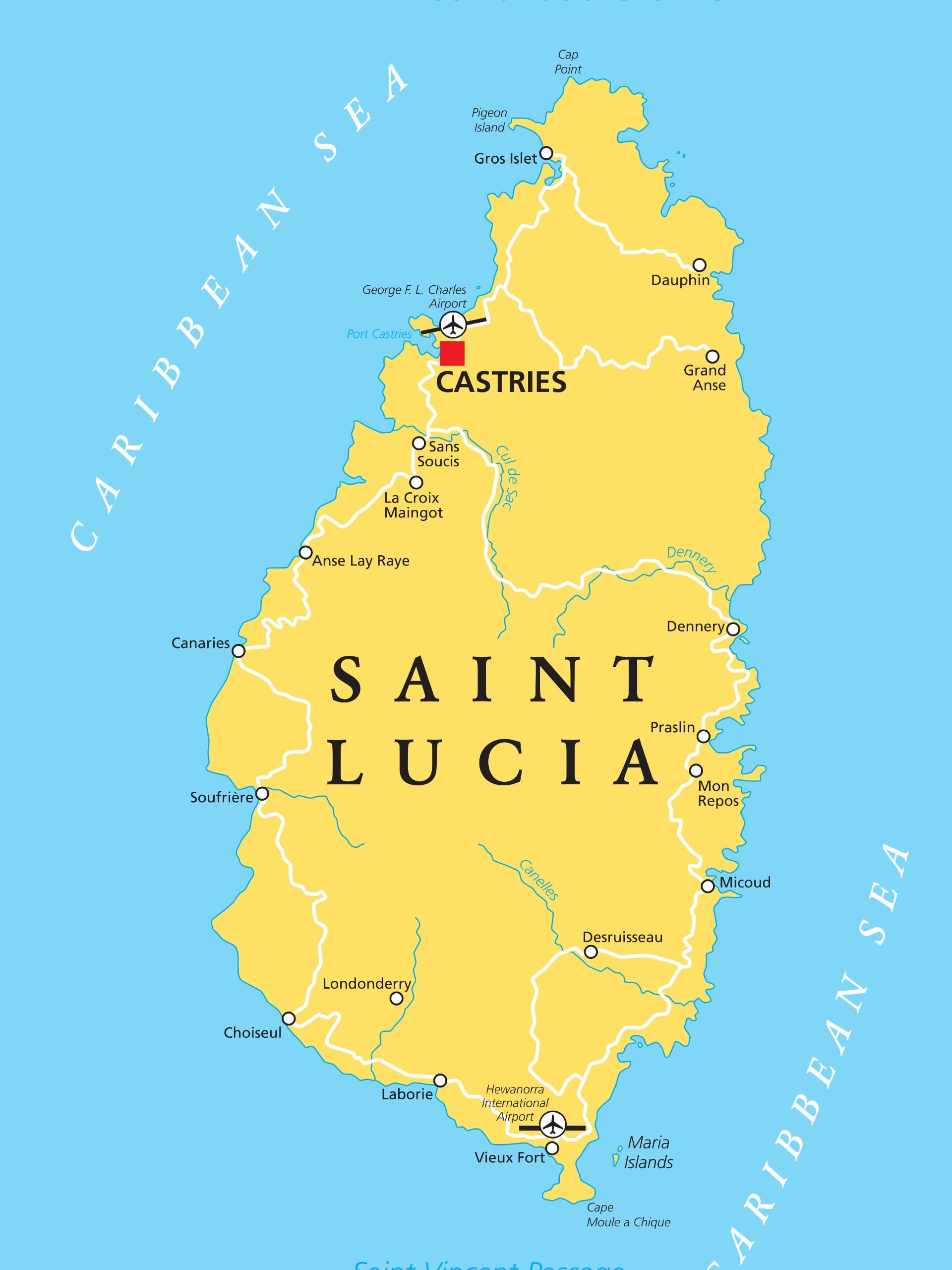What is the Capital of Saint Lucia? | Mappr