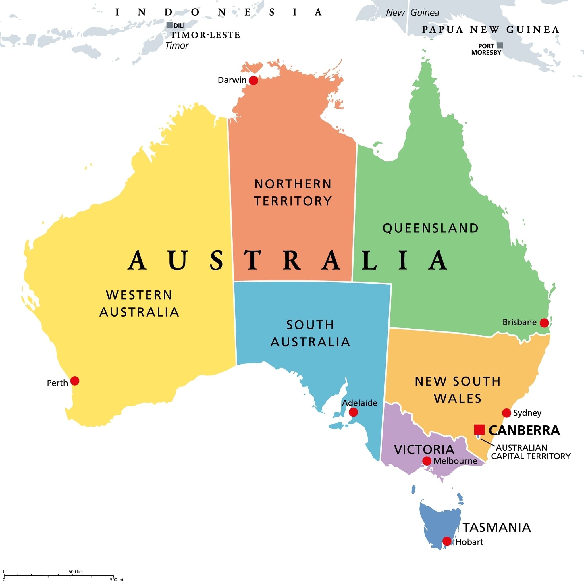 Australian States and Territories | Mappr