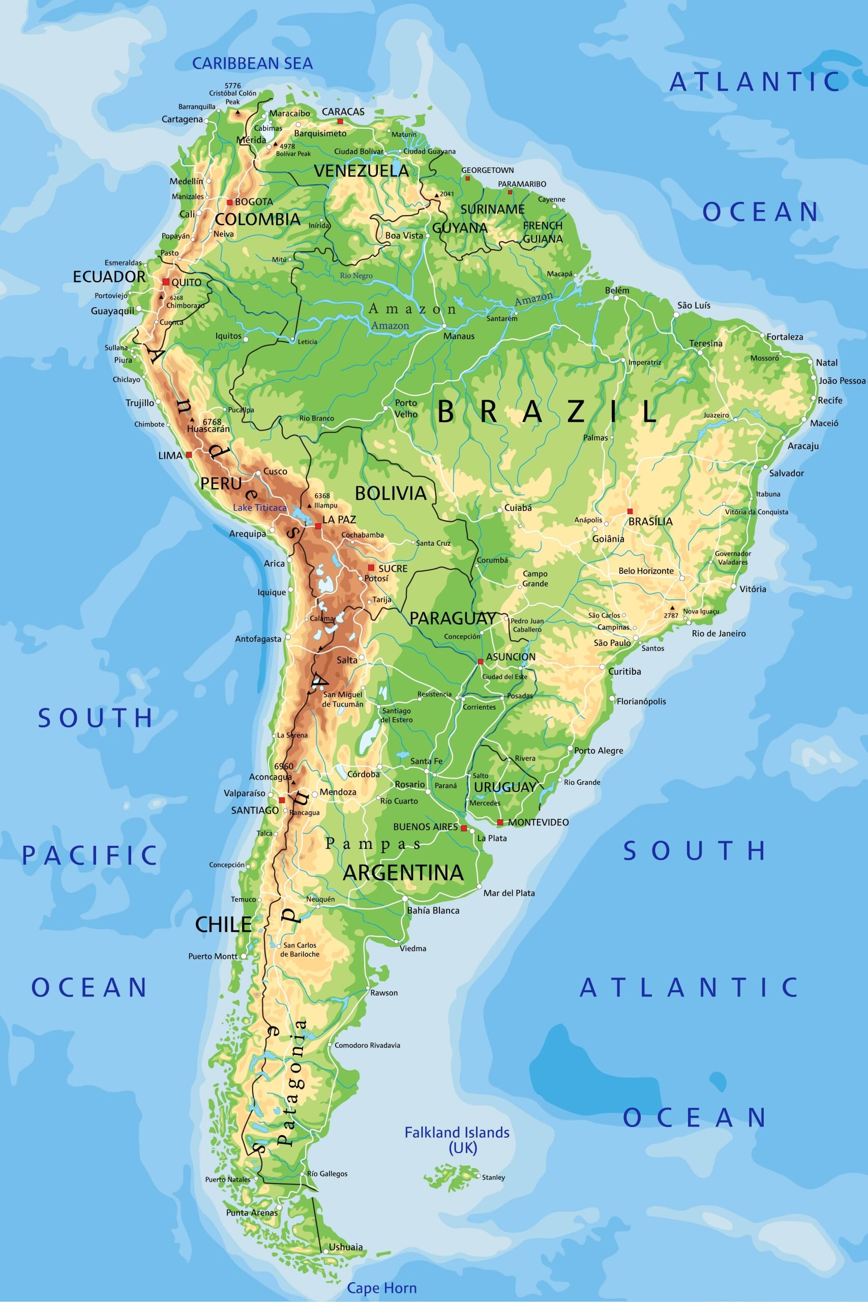 South America Map | Mappr