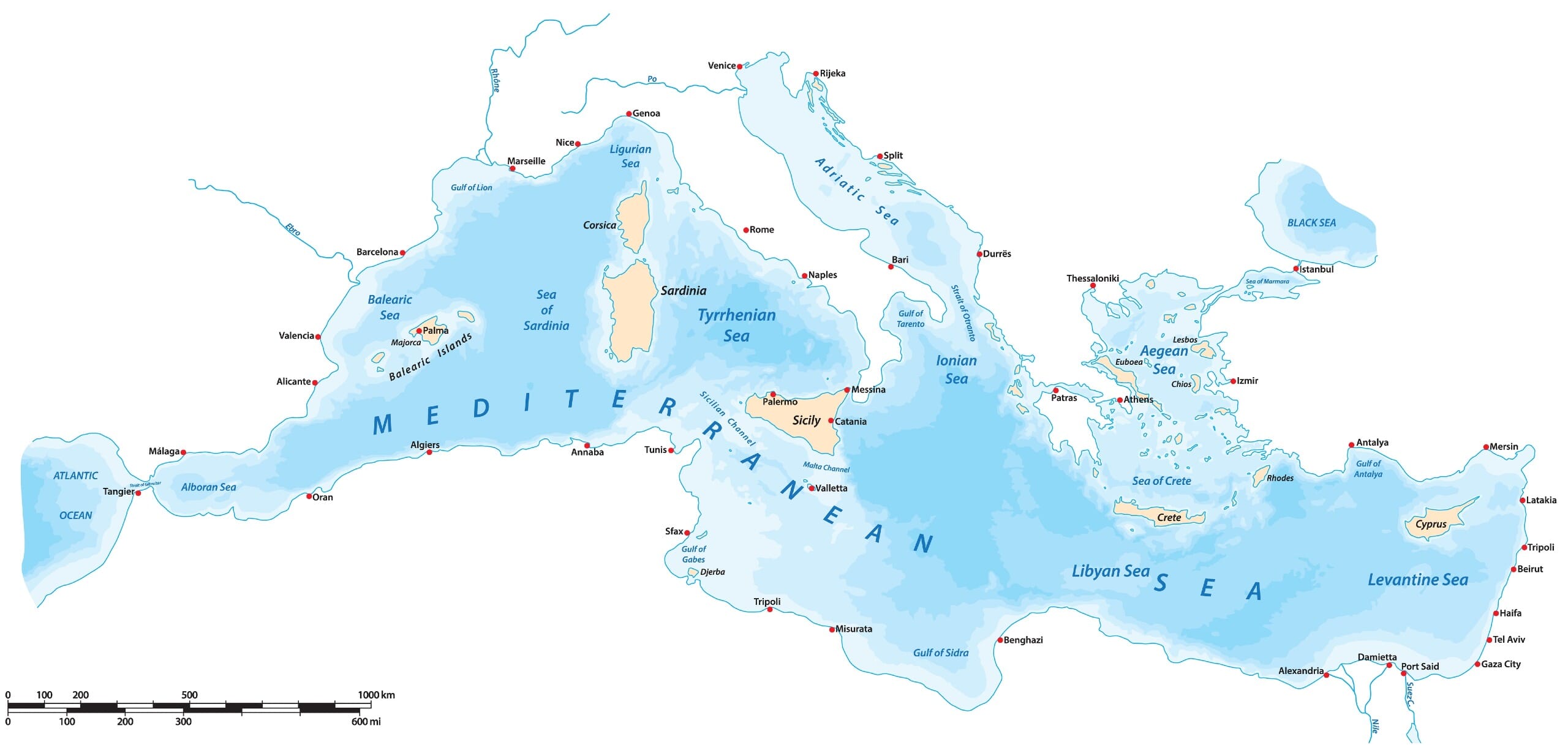 Mediterranean Islands Map: Discovering the Largest and Most Picturesque ...