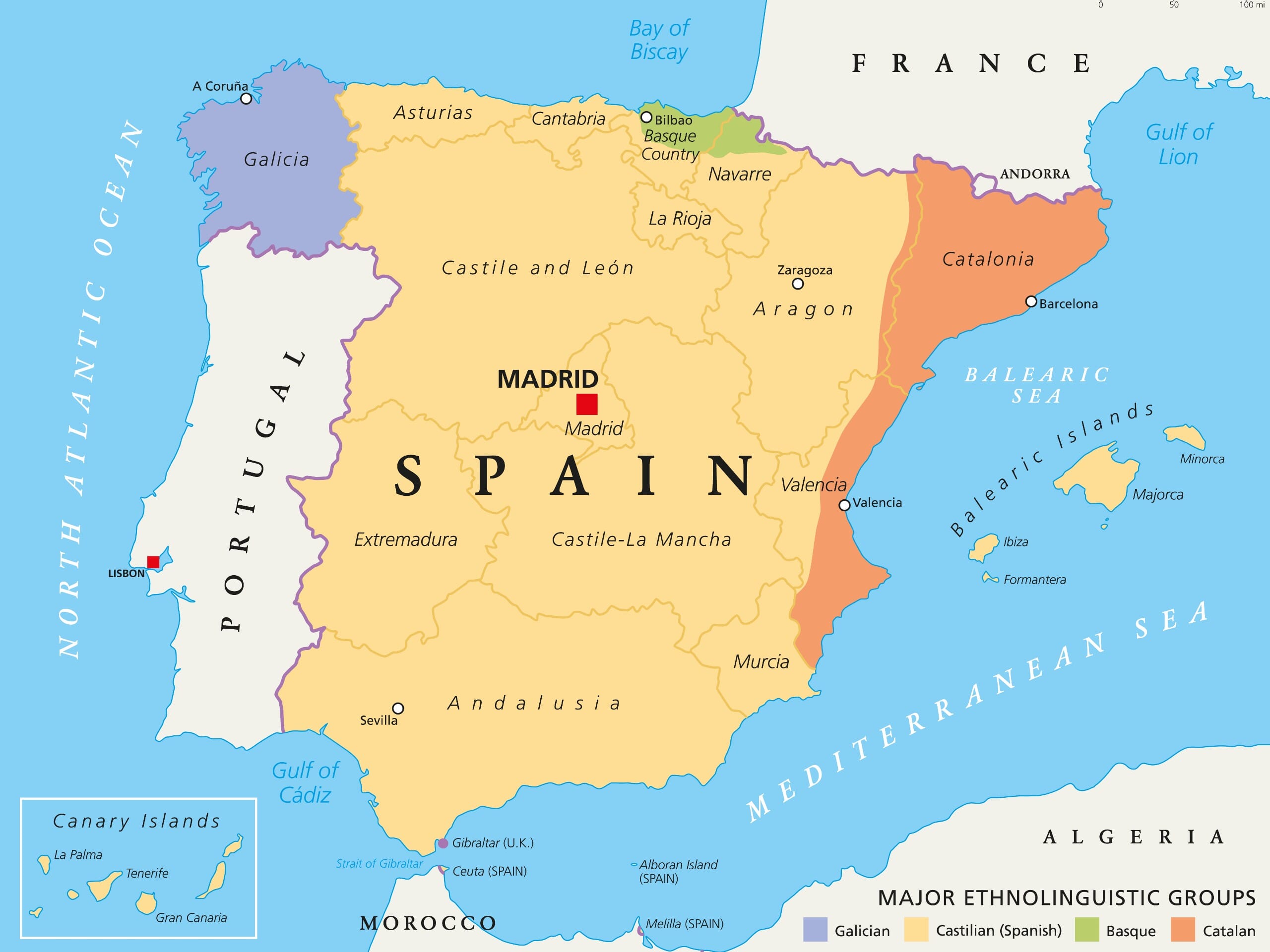 Autonomous Communities of Spain/Regions of Spain | Mappr