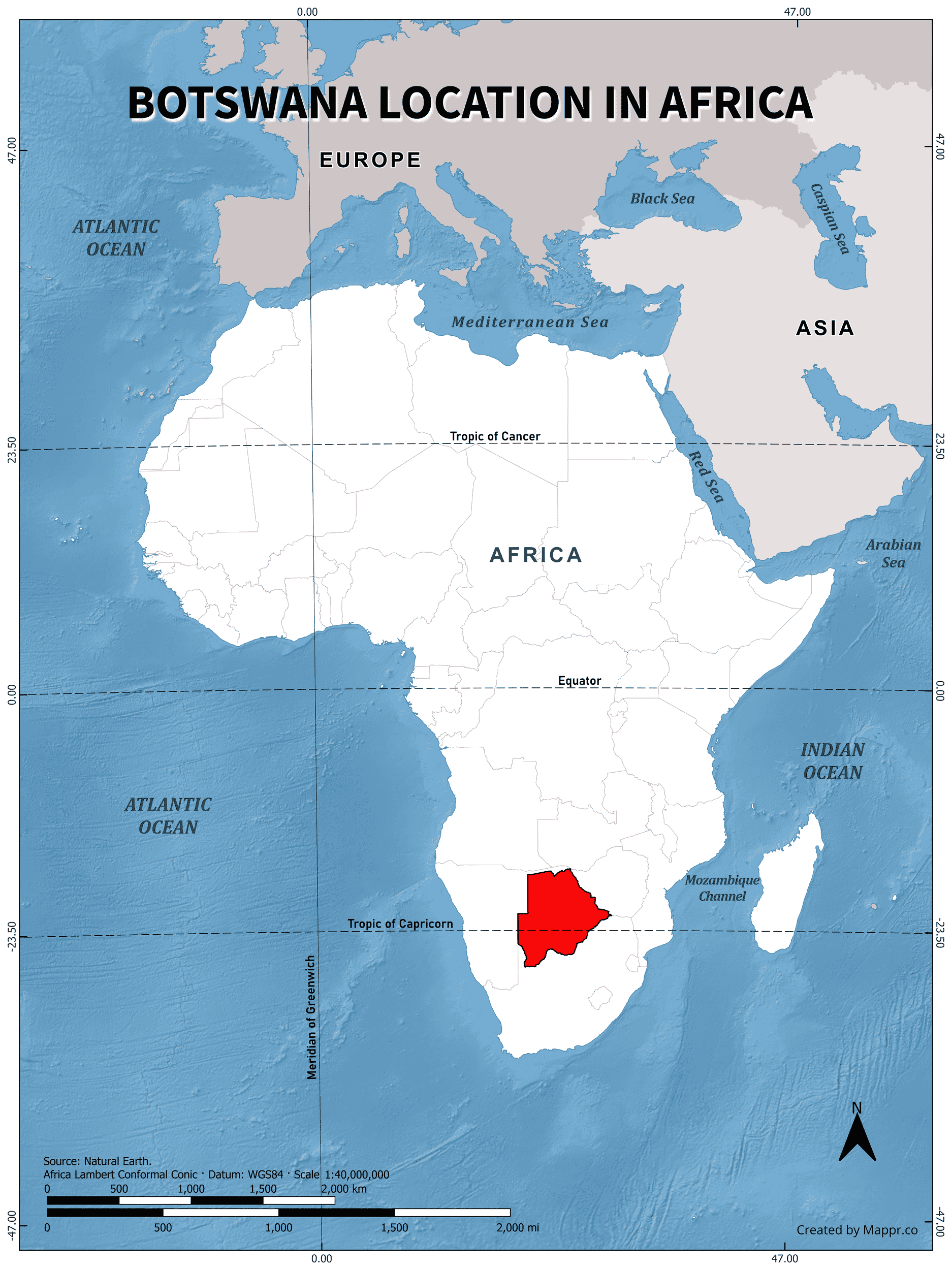Botswana Maps | Mappr